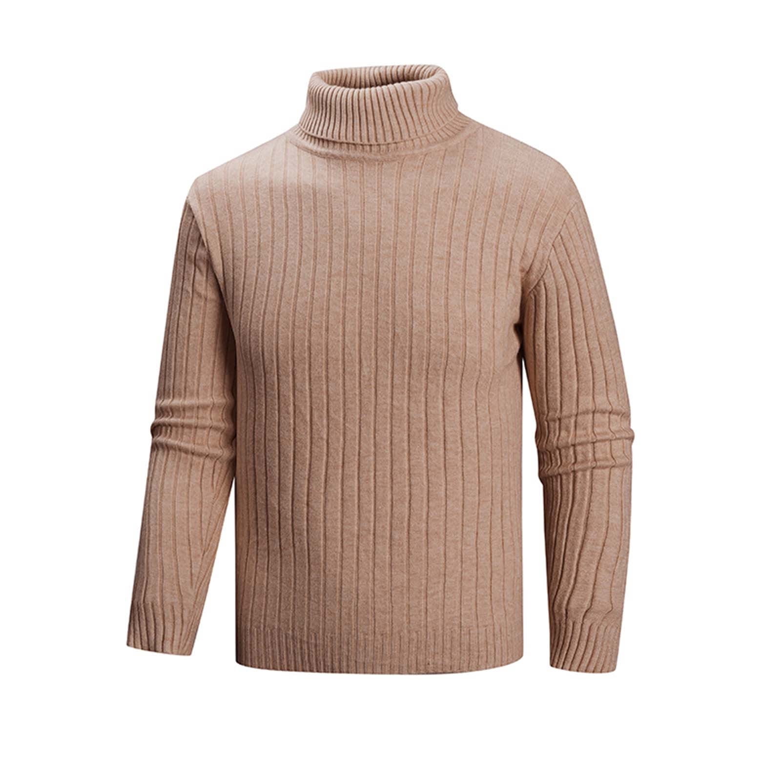 asjyhkr Mens Sweaters Knit Long Sleeve Crew Neck Stretch Undershirts ...