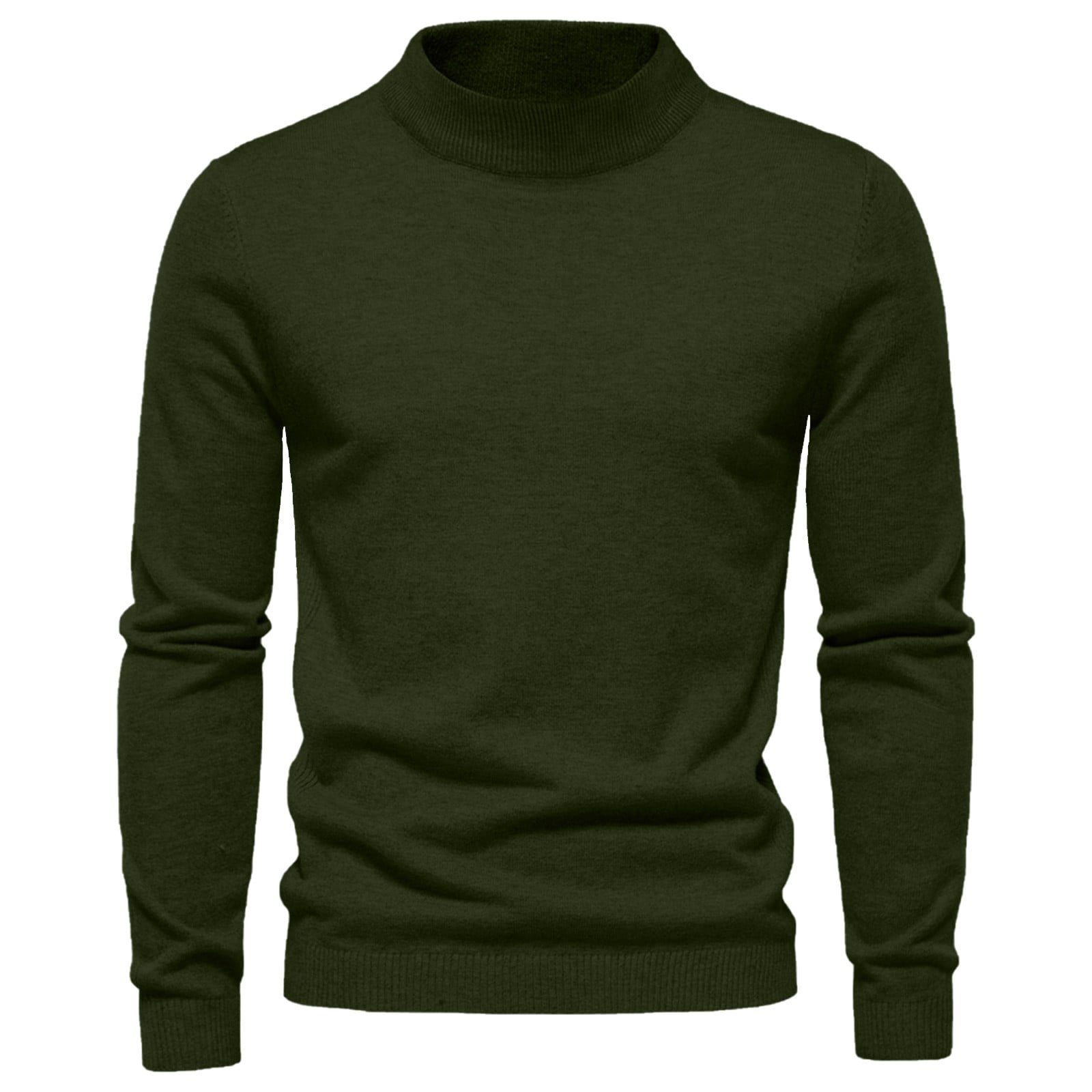 asjyhkr Mens Sweaters Long Sleeve Stand Collar Knit Undershirts Thermal ...