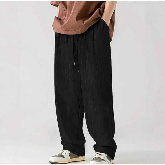 asjyhkr Mens Sweatpants Straight Leg Elastic Waist Drawstring Running ...