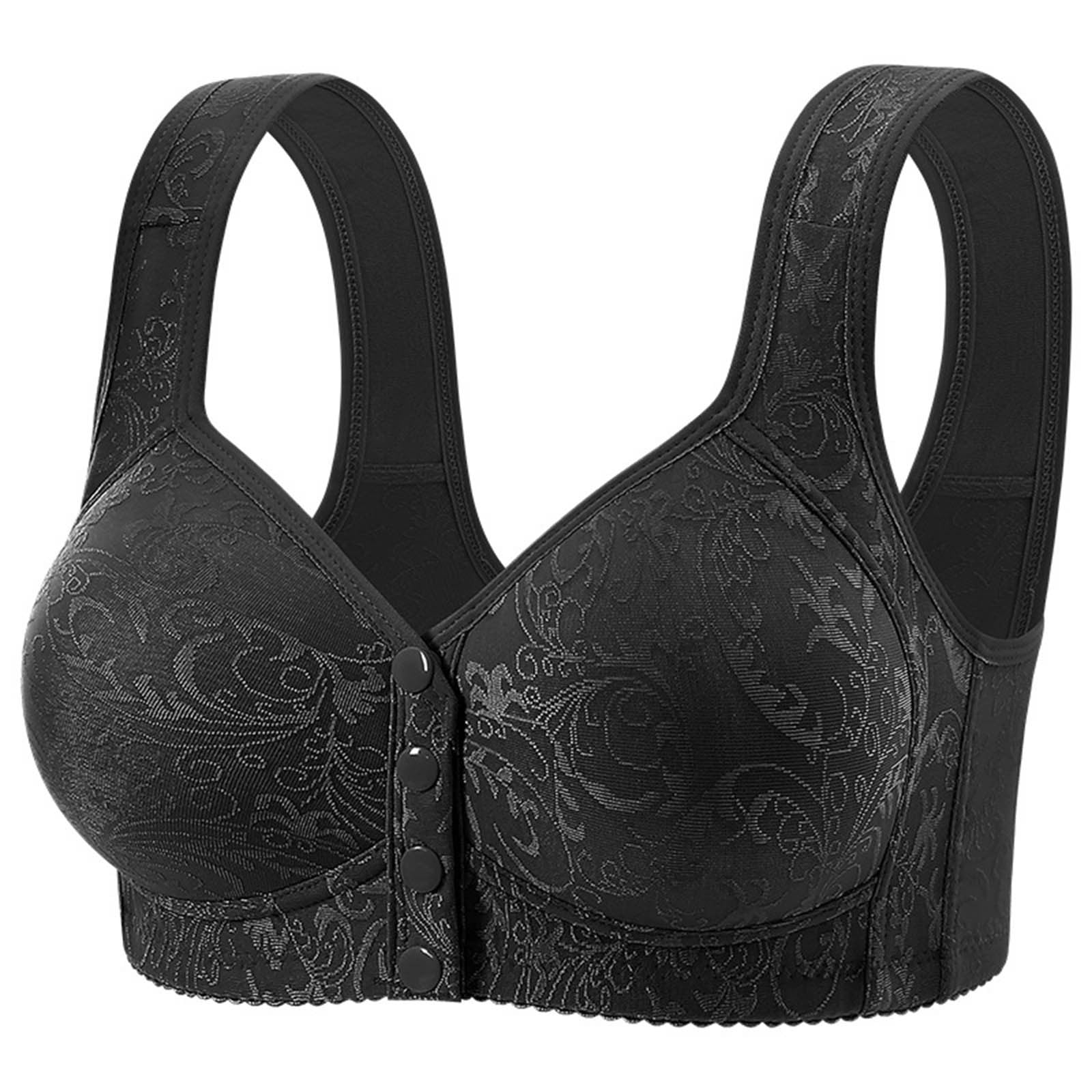 asjyhkr Plus Size Bras for Senior Women Bralette Front Closure High ...