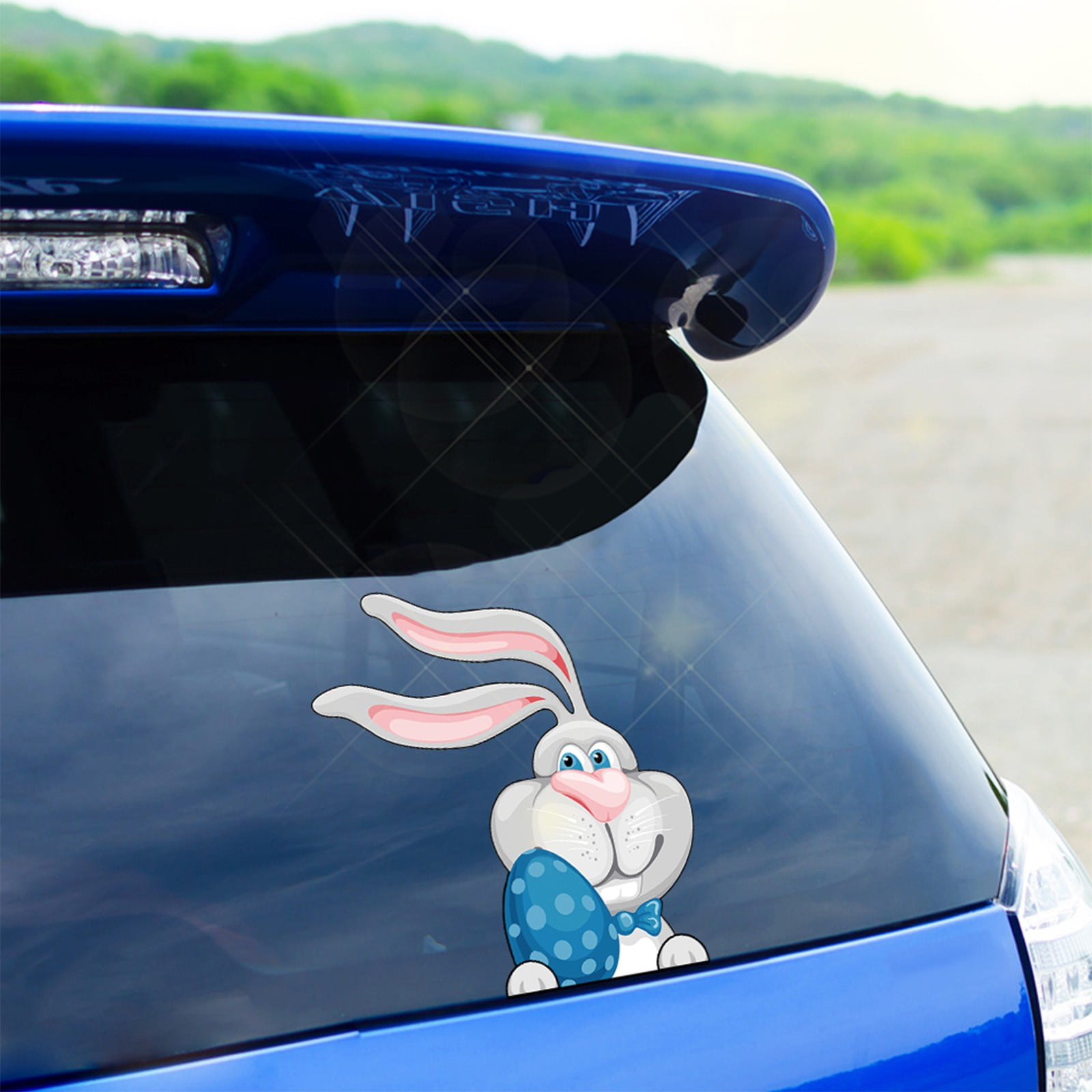 asjyhkr Rabbit Stickers Waterproof Wall Art Decals Animals Window ...