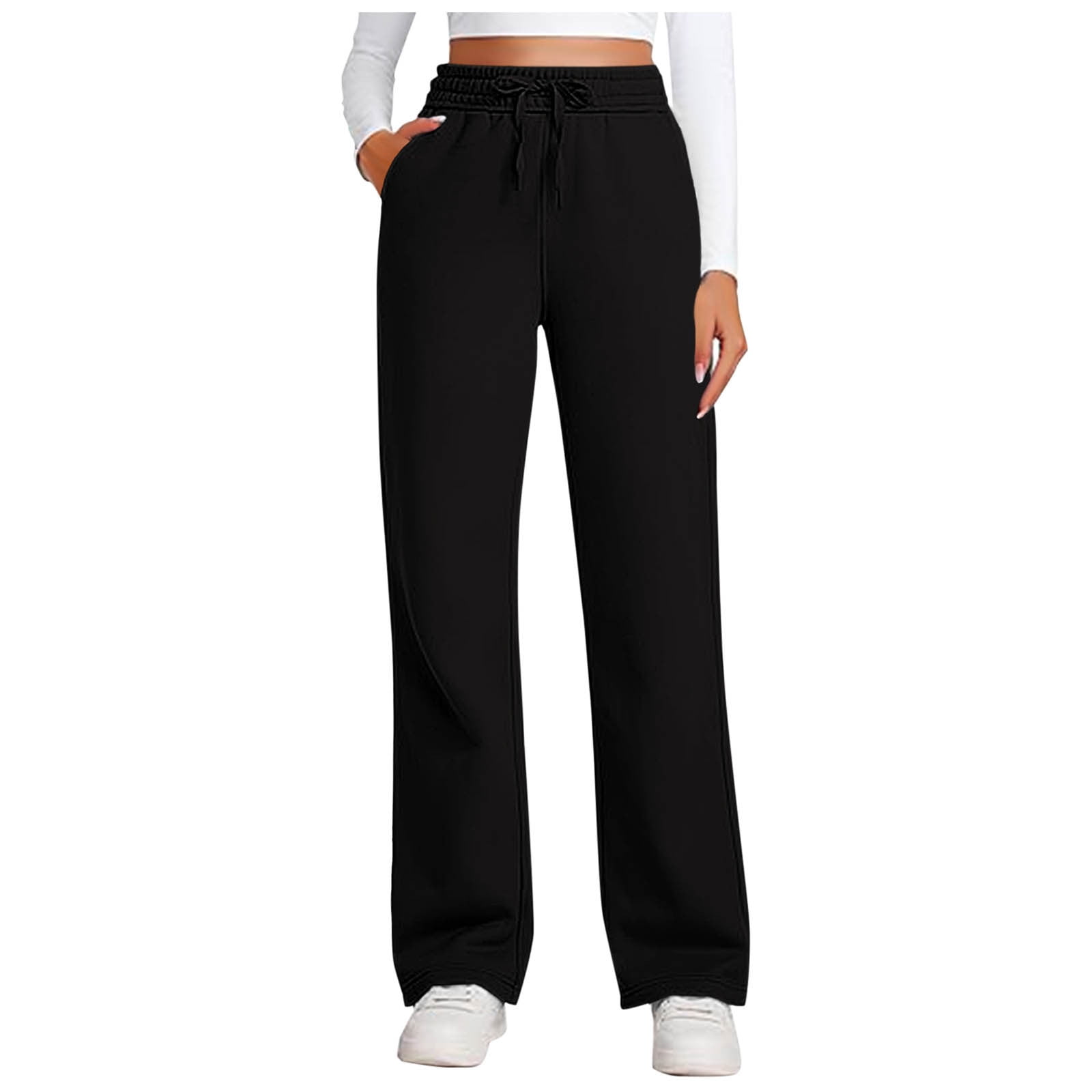 asjyhkr Sweatpants Women Drawstring Elastic Waist Breathable Running ...