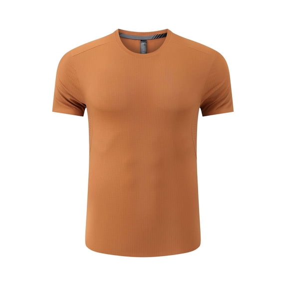 asjyhkr T-Shirt for Men Short Sleeve Quick Drying Seamless Solid Color ...