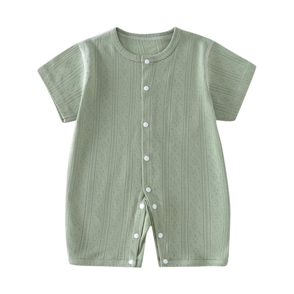 asjyhkr Toddlers Summer Bodysuits Short Sleeping Rompers Button down ...