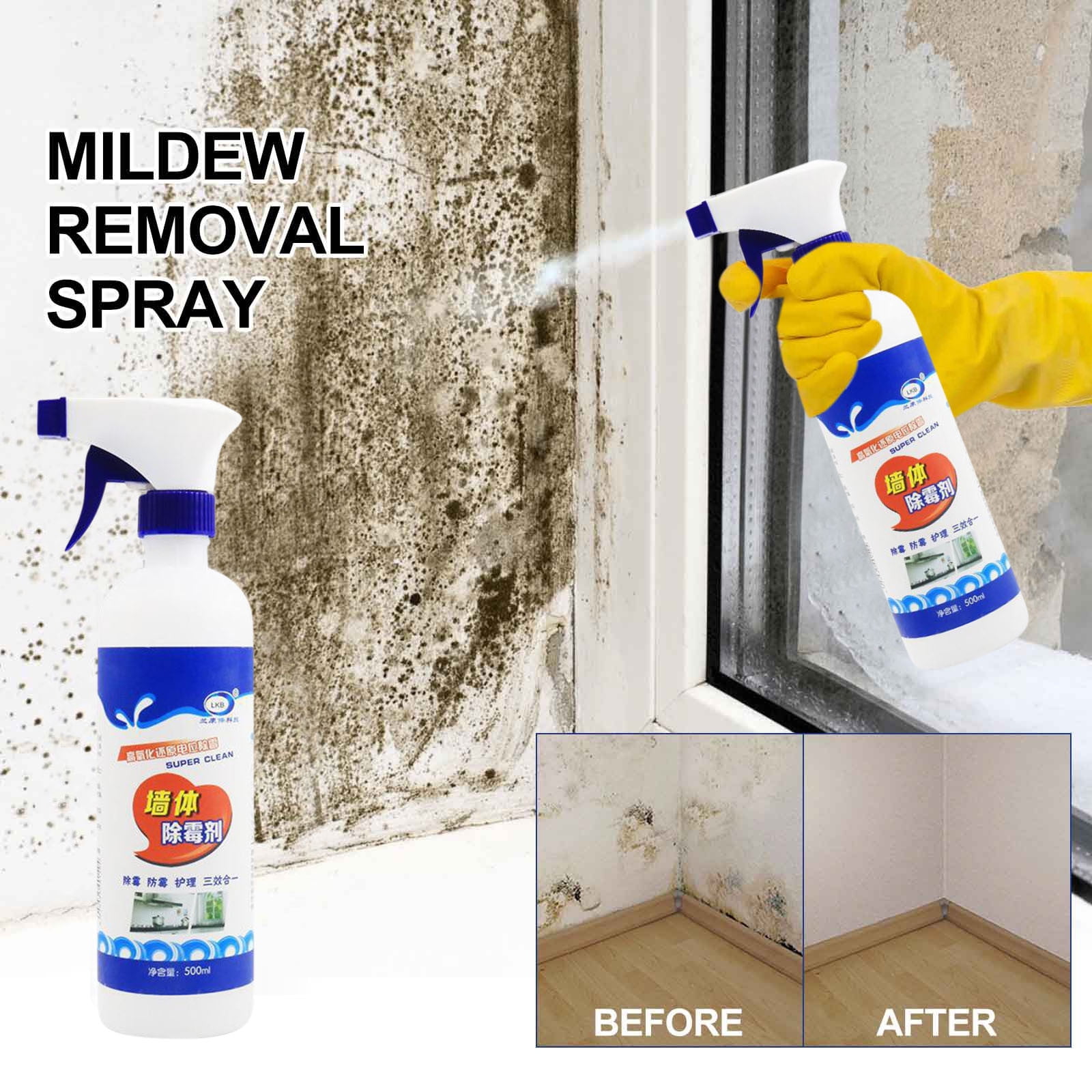 asjyhkr Wall Mildews Remover,Mould Cleaner Spray Household Cleaning ...