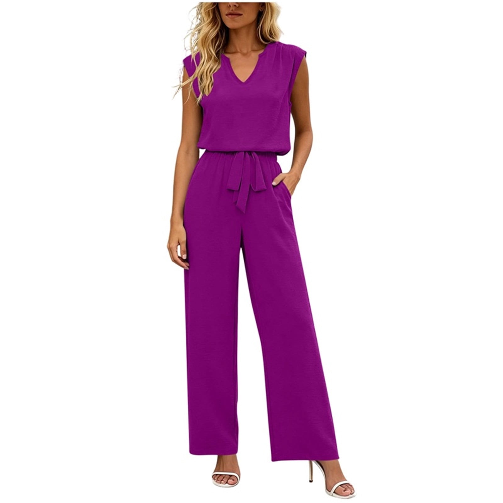asjyhkr Womens 2 Piece Outfits Notch Neck Tank Tops Work Casual Sets ...