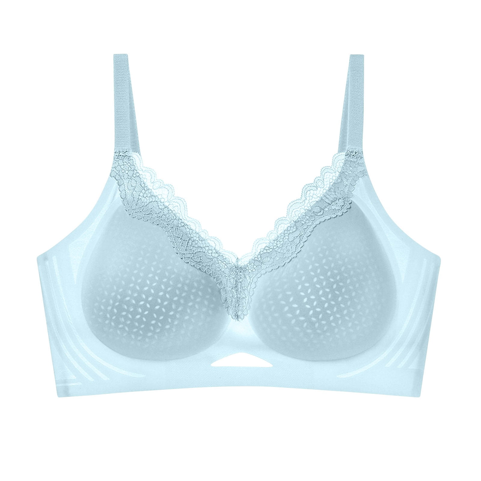 asjyhkr Womens Bras Wireless Push up Padded Bralette Lightweight Lace V ...