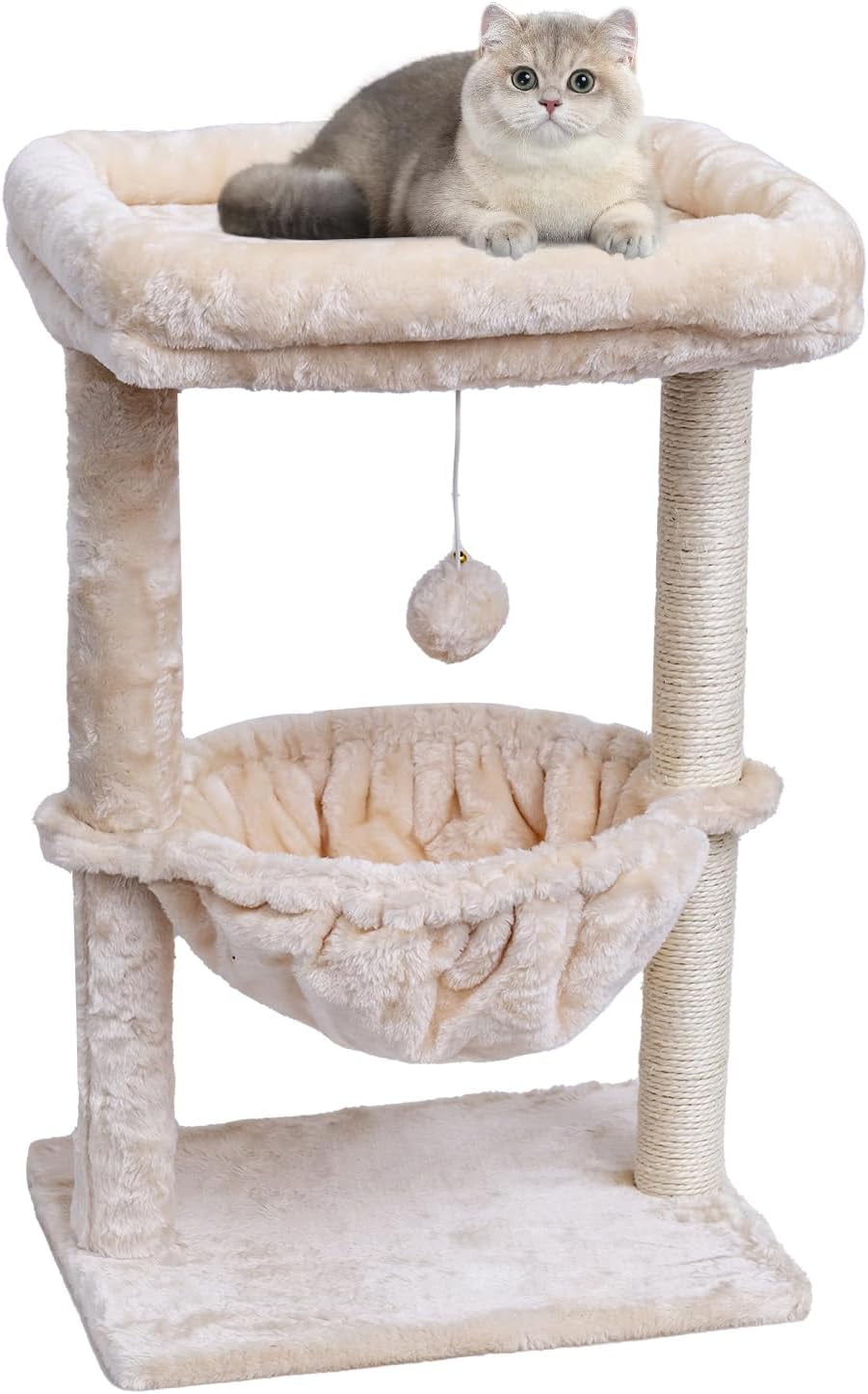 aswderfg Small Cat Tree for Indoor Cats, Activity Cat Tower with ...