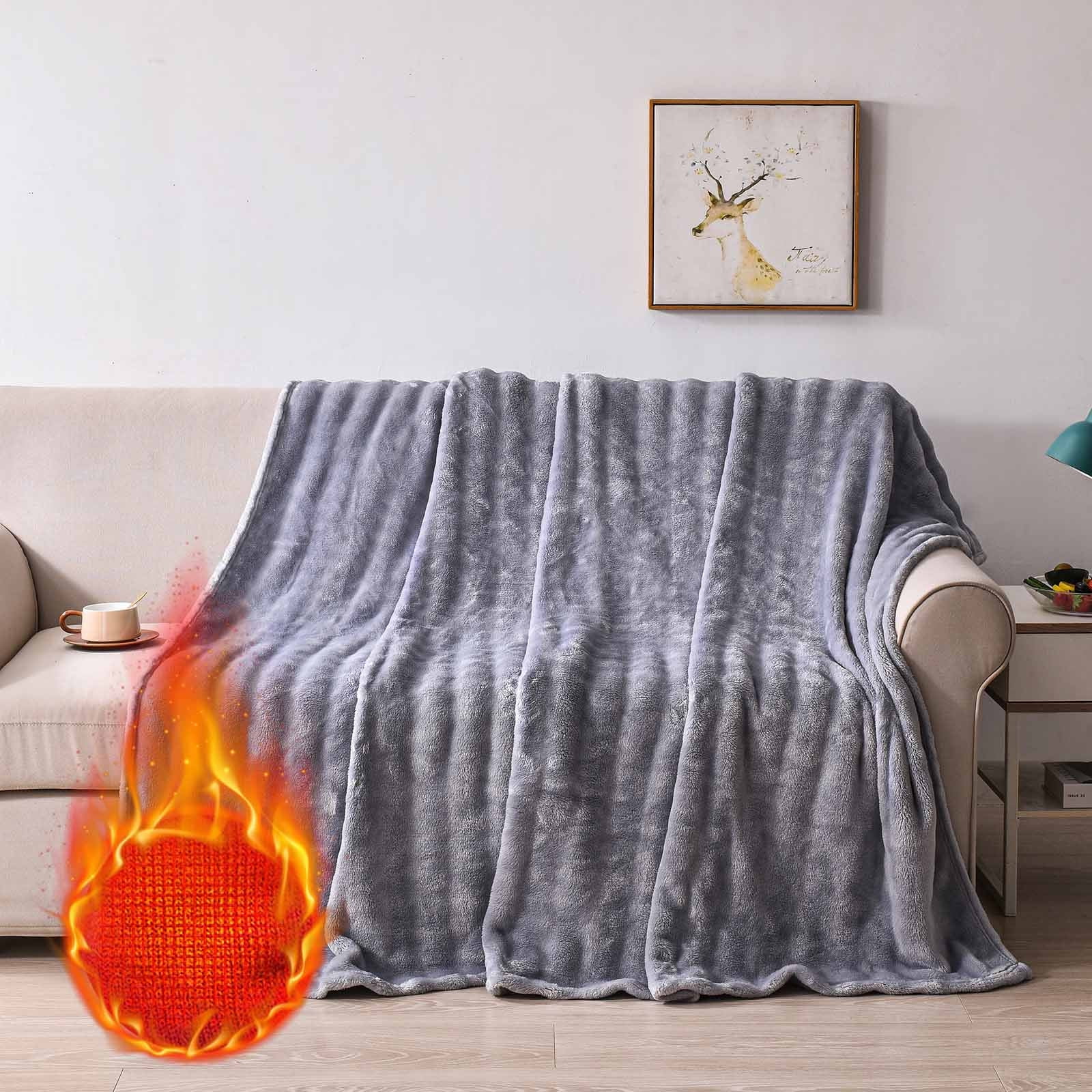 asxite Soft Blanket,Solid Colour Flannel Rabbits Hair Blanket Nap Cover ...