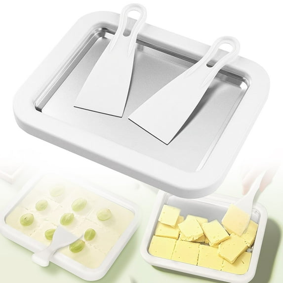 at Home Rolled Ice Maker Kit, Instant Plate with 2 Scrapers, Diy ...