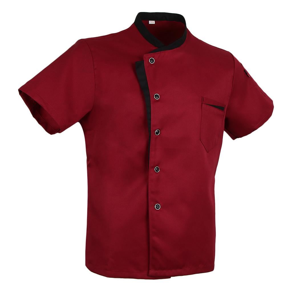 at Short Sleeves Hotel Kitchen Restaurant Bakery Uniform Red - Walmart.com