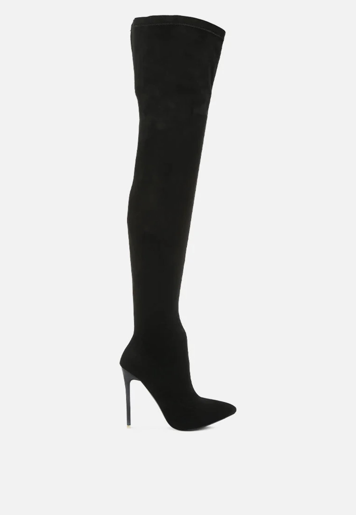 atelier stretch faux suede stiletto long boots by London Rag - Walmart.com