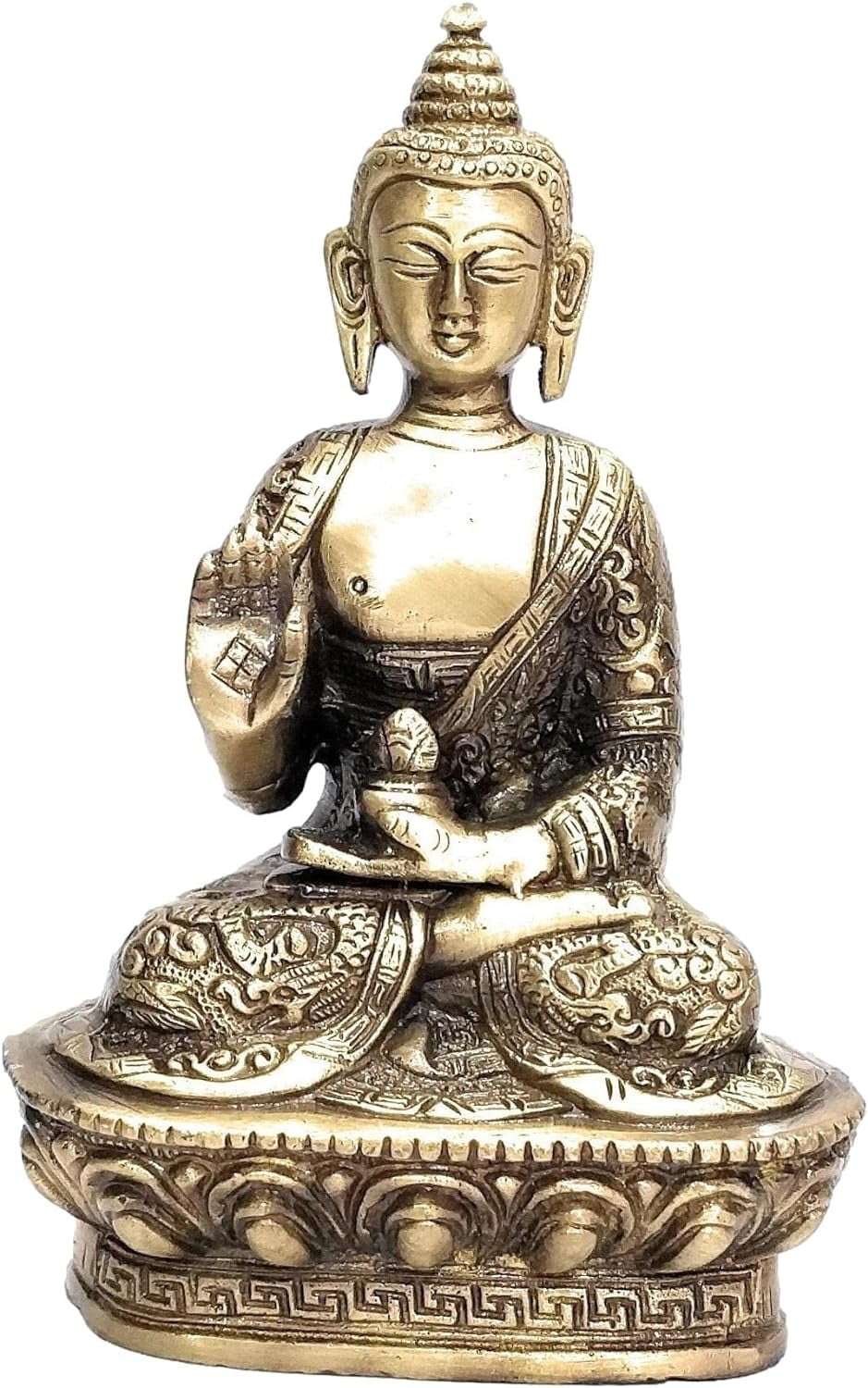 athizay Brass Buddha Protection Idols 17 cm for Home Decoration and ...