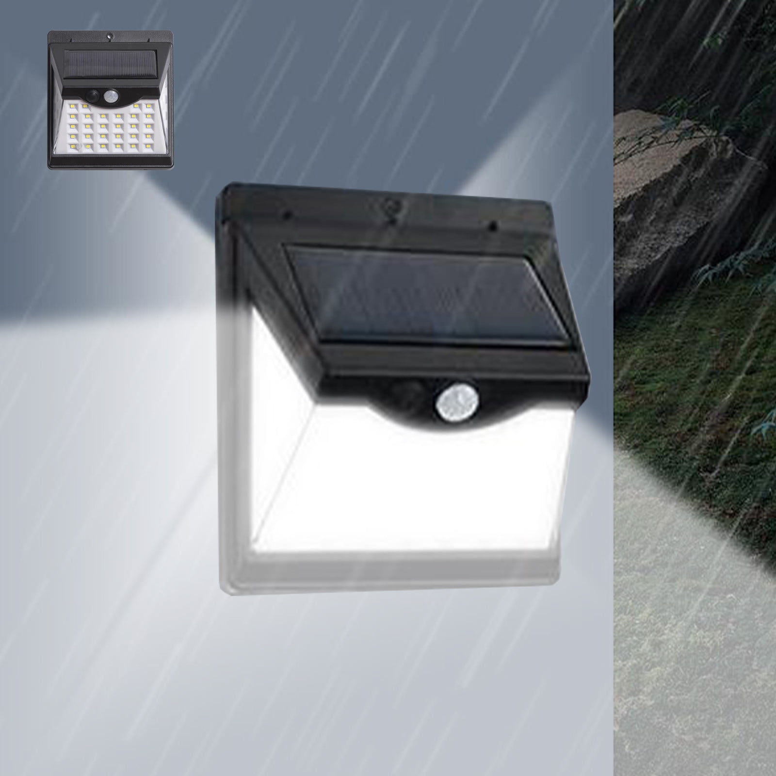 atinetok 40-light LED Solar Wall Light Outdoor Donation Garden Light ...