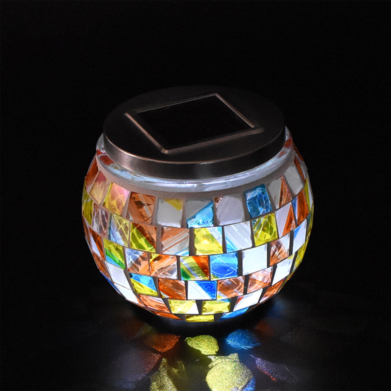 atinetok Color Changing Solar Glass Ball Garden, Solar Desk Lamp Solar ...