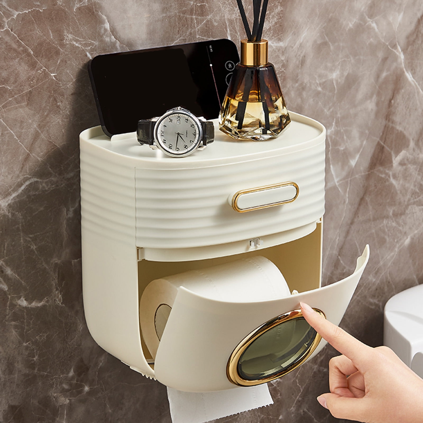 atinetok Deals Toilet Tissue Holders Bathroom Tissue Box Toilet Paper ...