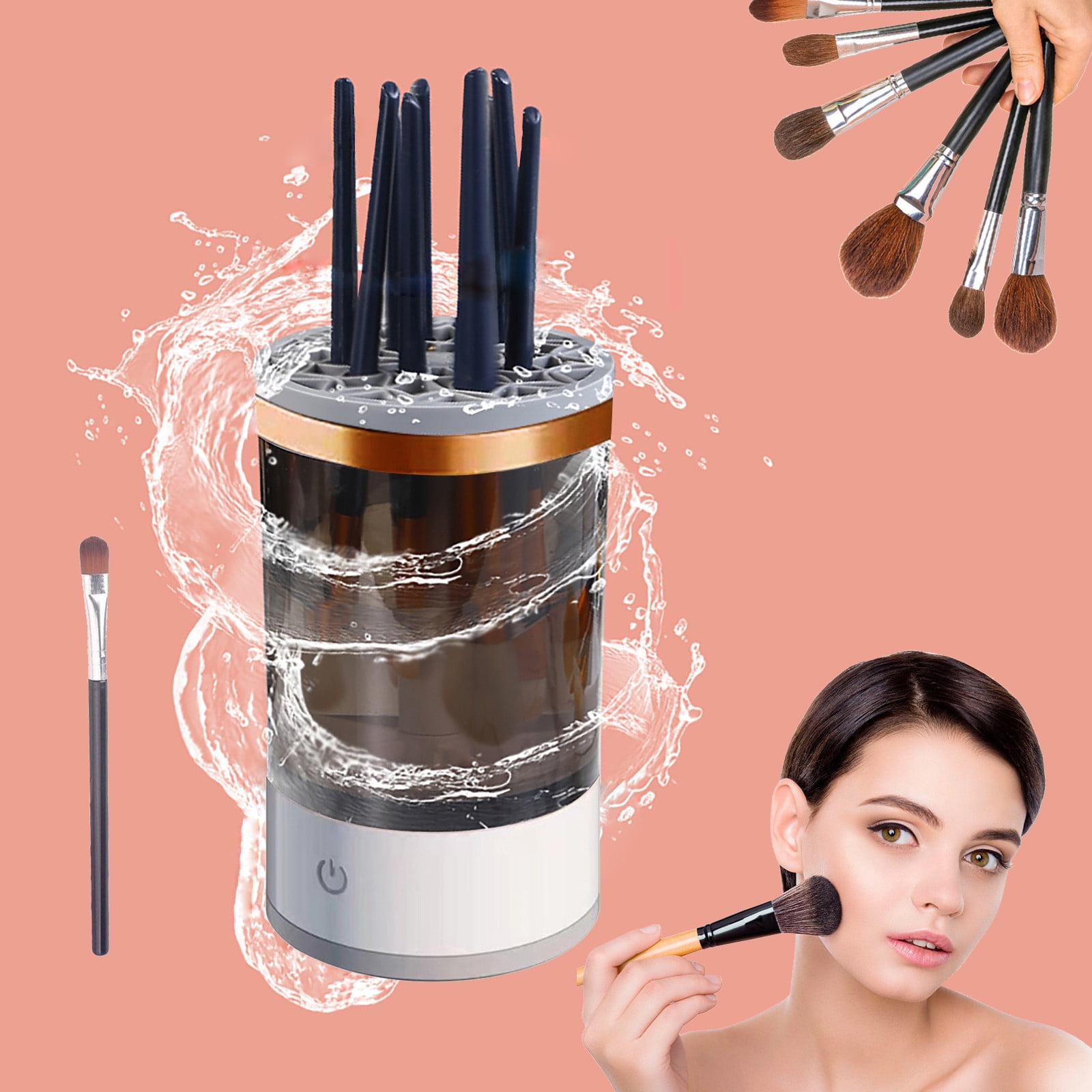 atinetok Up to 90% off Electric Makeup Brush Cleaner,Rotary Water ...