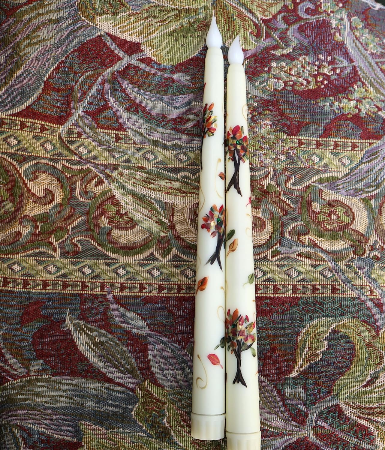 ative Autumn "AAA" Battery Operated Flickering Flameless Taper Candles ...