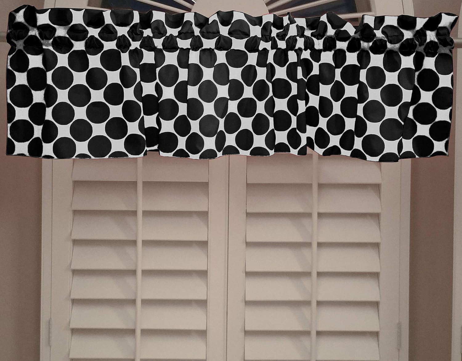 ative Cotton Dots Window Valance 58 Inch Wide/Modern for Kitchen ...