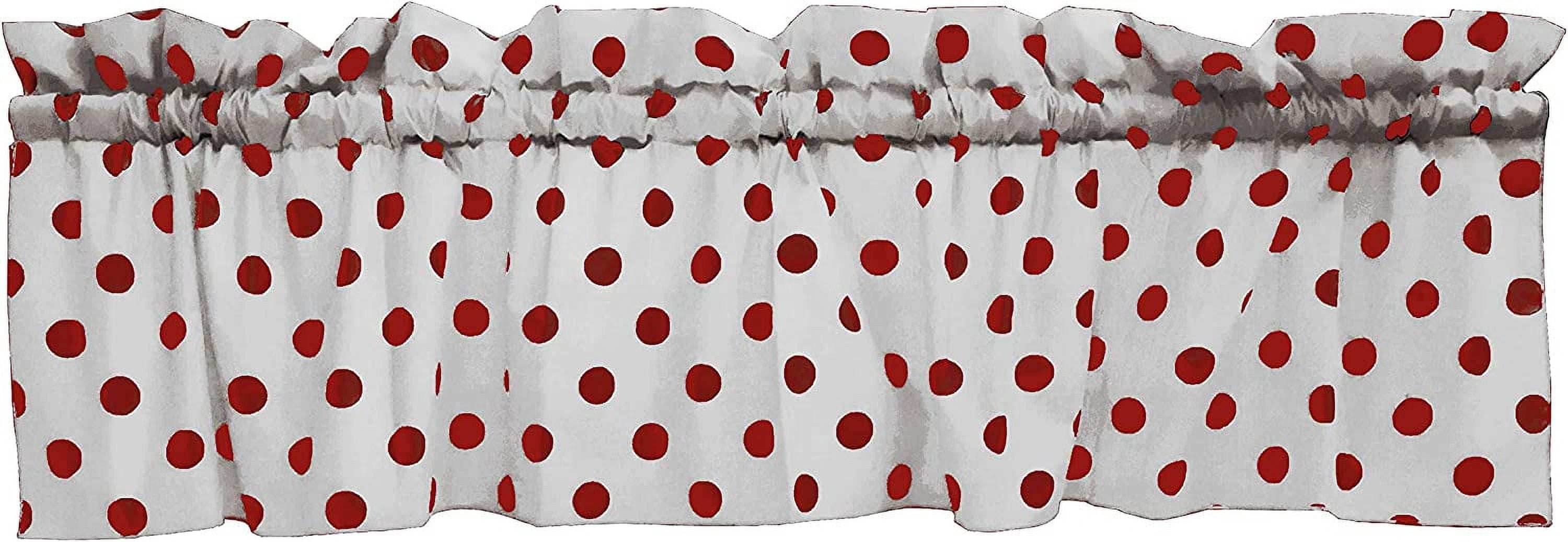 ative Cotton Dots Window Valance 58 Inch Wide/Modern for Kitchen ...
