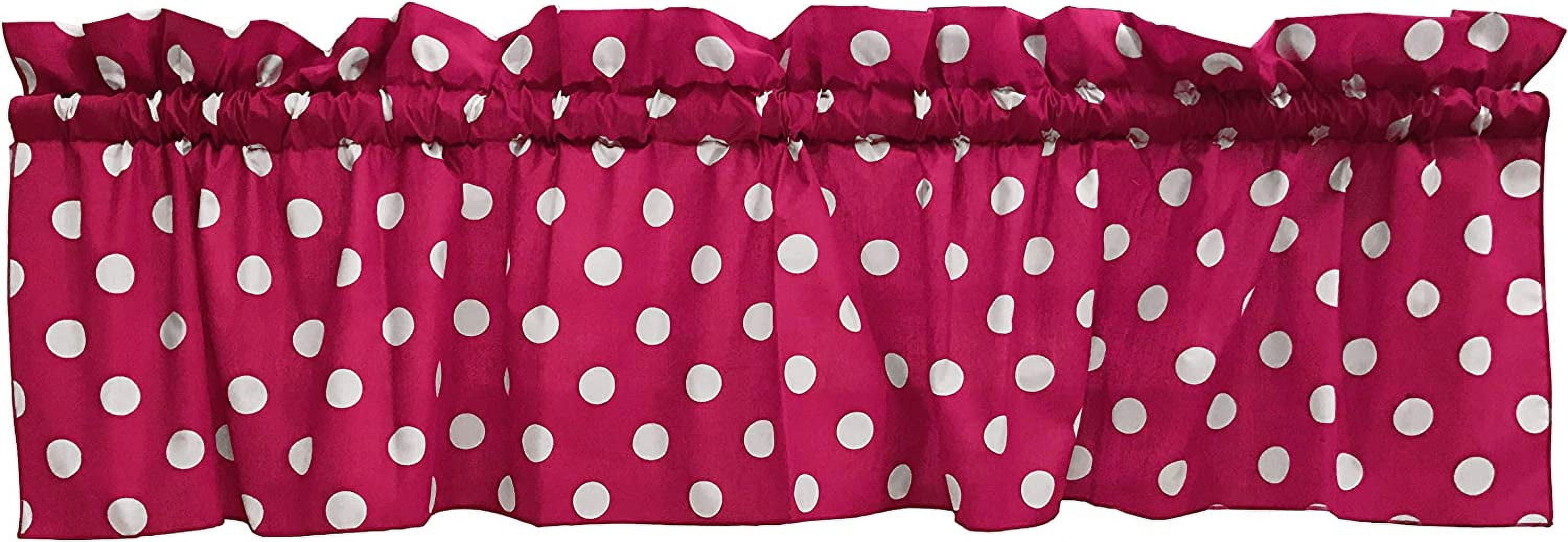 ative Cotton Dots Window Valance 58 Inch Wide/Modern for Kitchen ...