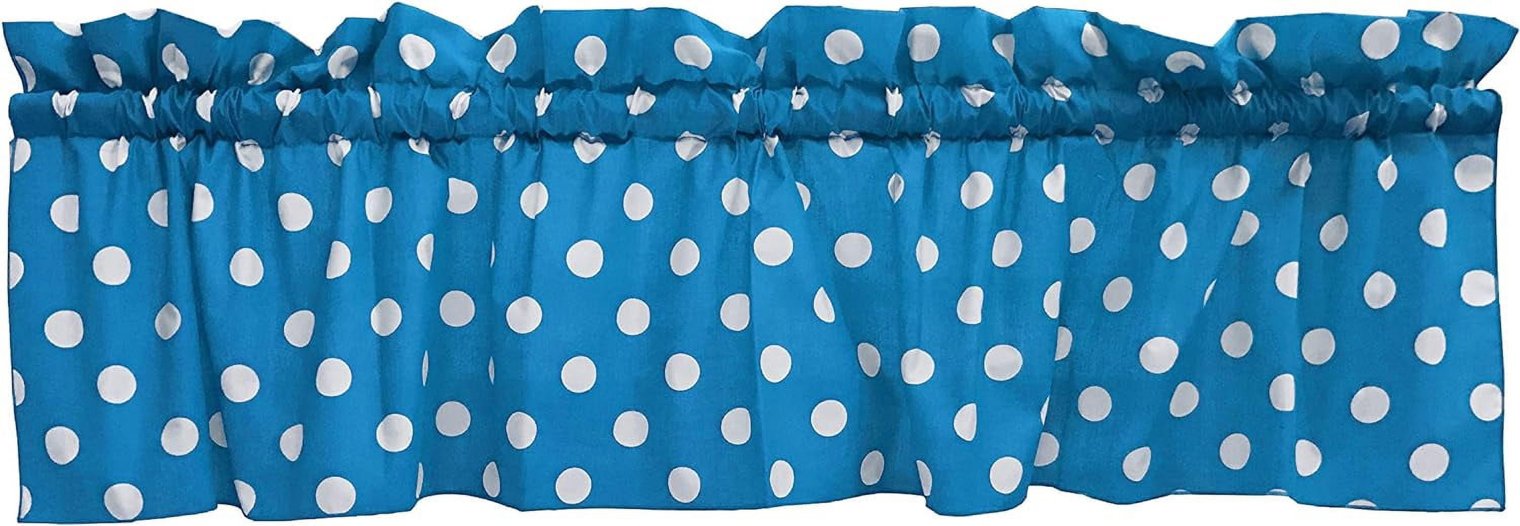 ative Cotton Dots Window Valance 58 Inch Wide/Modern for Kitchen ...