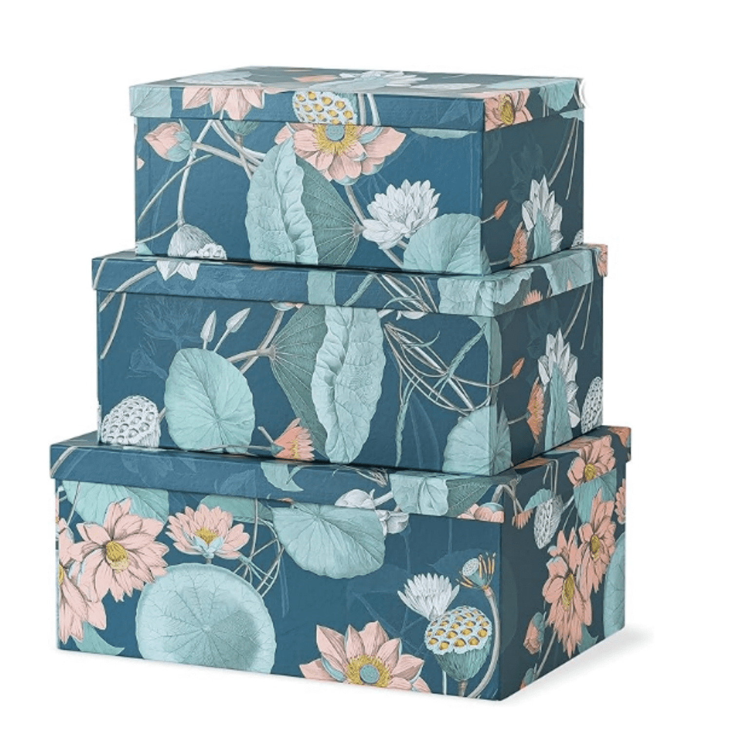 ative Storage Cardboar Boxes with Lids | Enchante Garden - Set of 3 ...