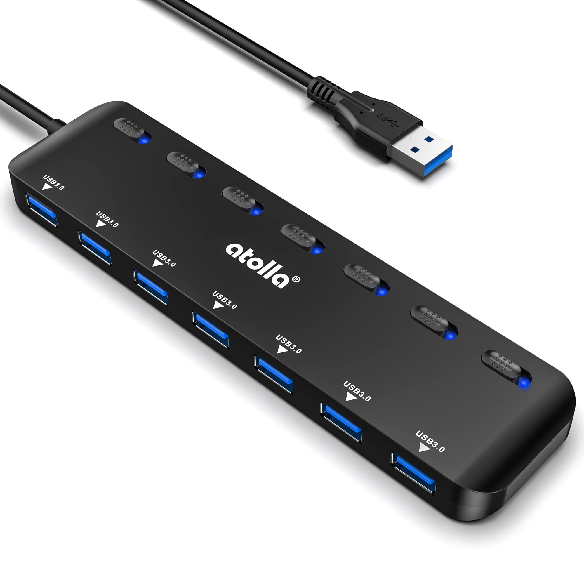 atolla USB 3.0 hub, 7 ports, Multi USB 3.0, SuperSpeed 5 Gbit/s, USB ...