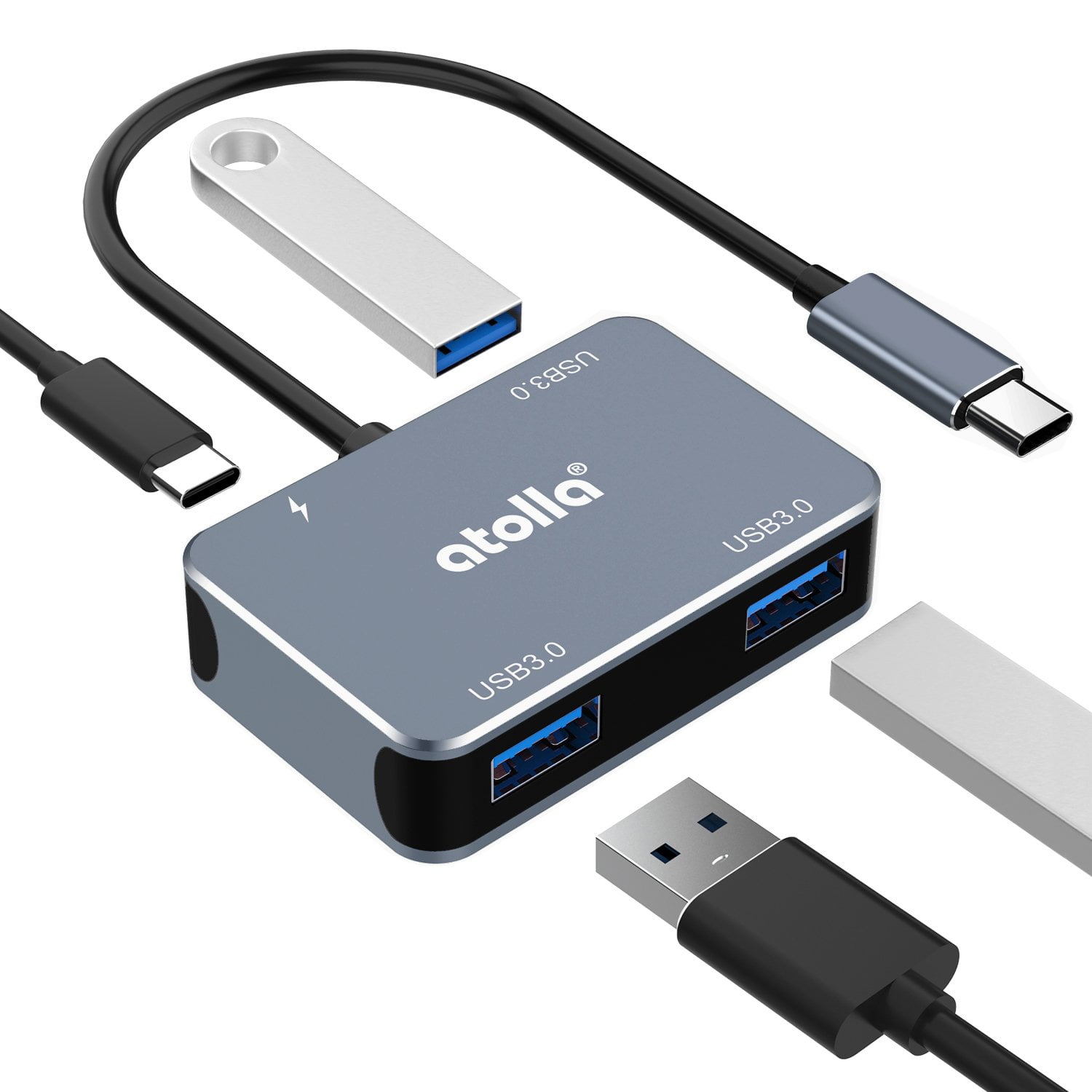 atolla USB C Hub, 3.0 HUB with 60W Quick PD Charging for MacBook, iPad ...