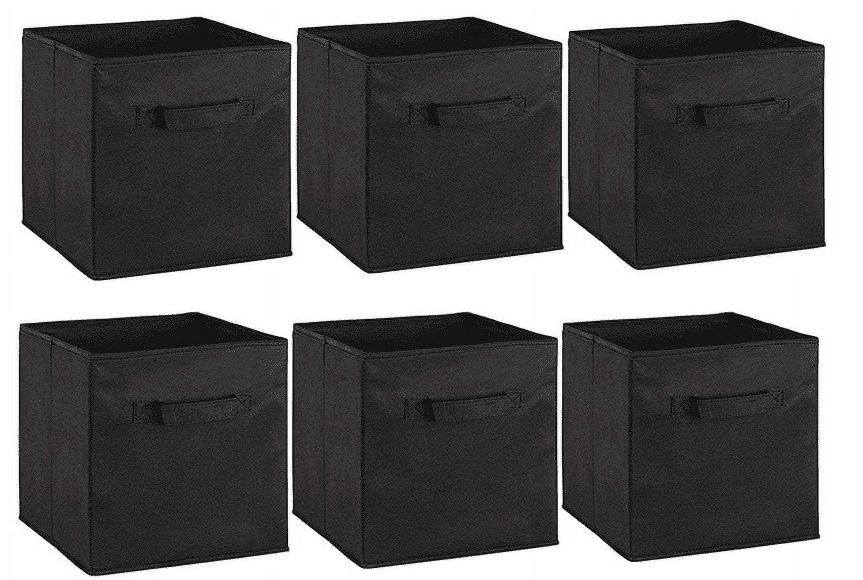 atopo 11x11 6pcs Black Large Storage Cubes Cube Storage Bins Closet ...