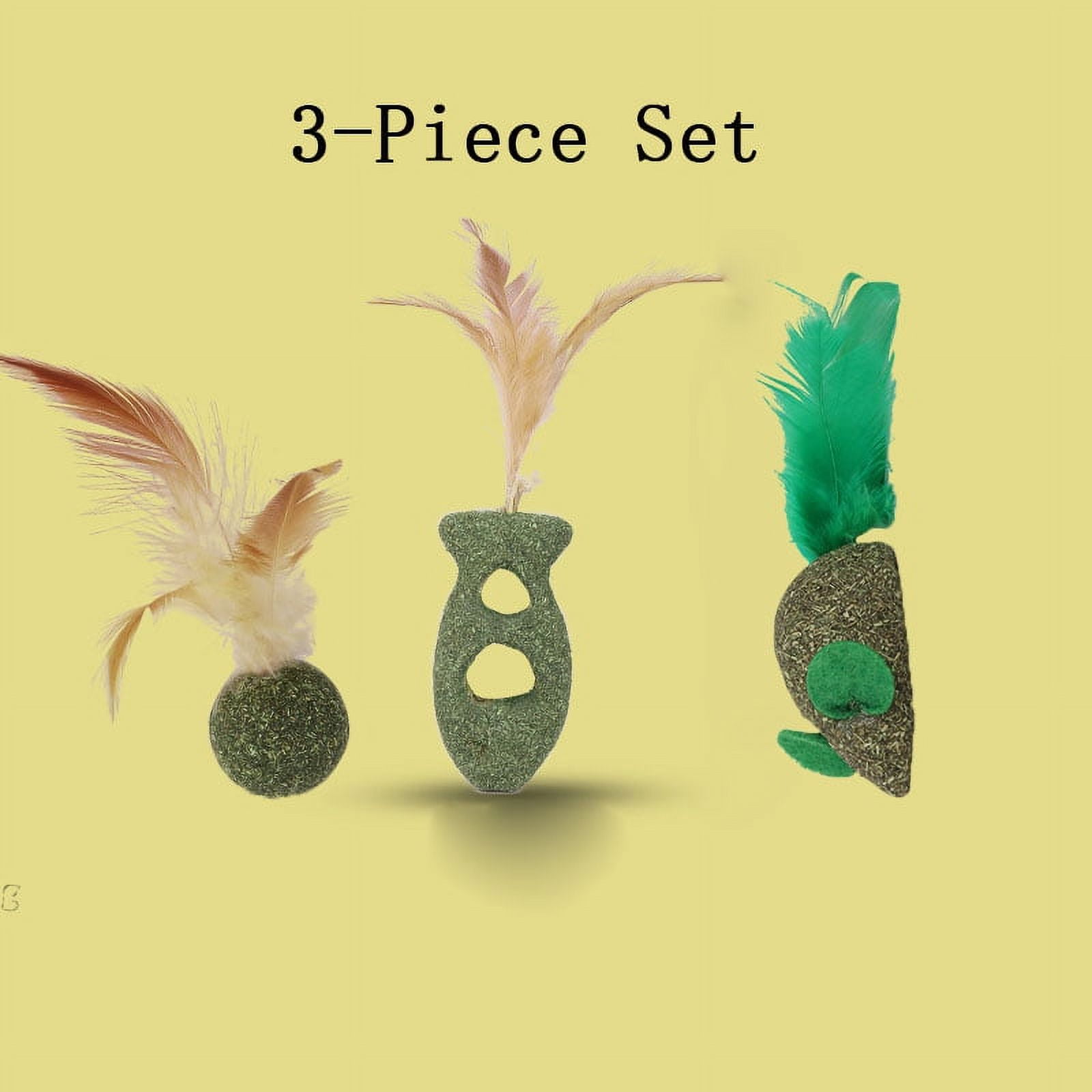 atopo 3Pcs Interactive Cat Toy Catnip Toys Teeth Cleaning Dental Cat ...