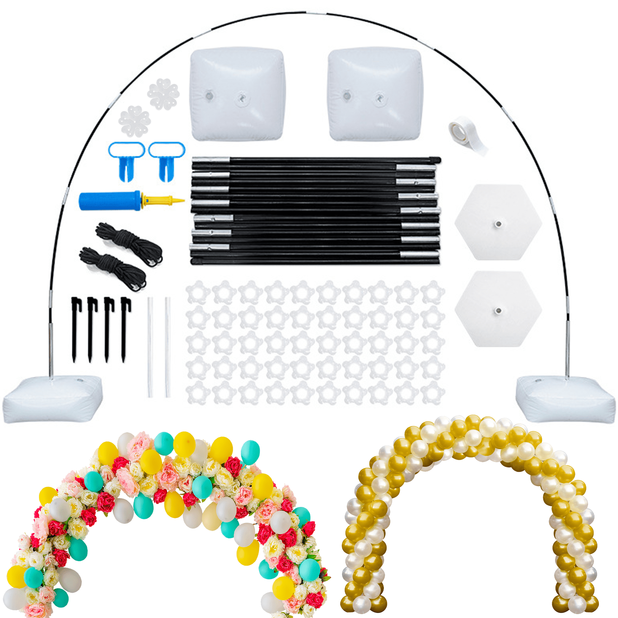 atopo Outdoor Adjustable Balloon Arch Kit with Floor Holder Base, 7.5 ...