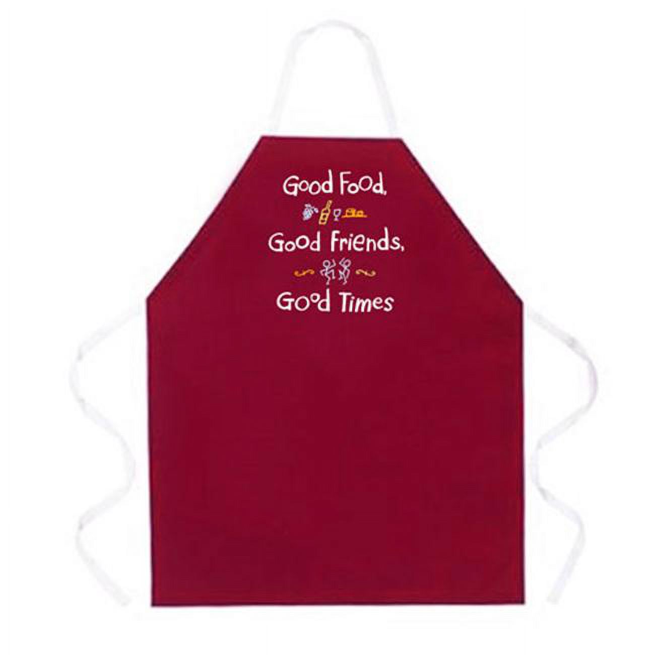 attitude aprons fully adjustable good food apron, maroon, one size fits ...