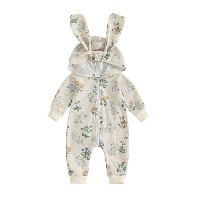 aturustex Baby Easter Costume for Infant Girls Boys One piece Rompers 0-18M Newborn Carrot ...