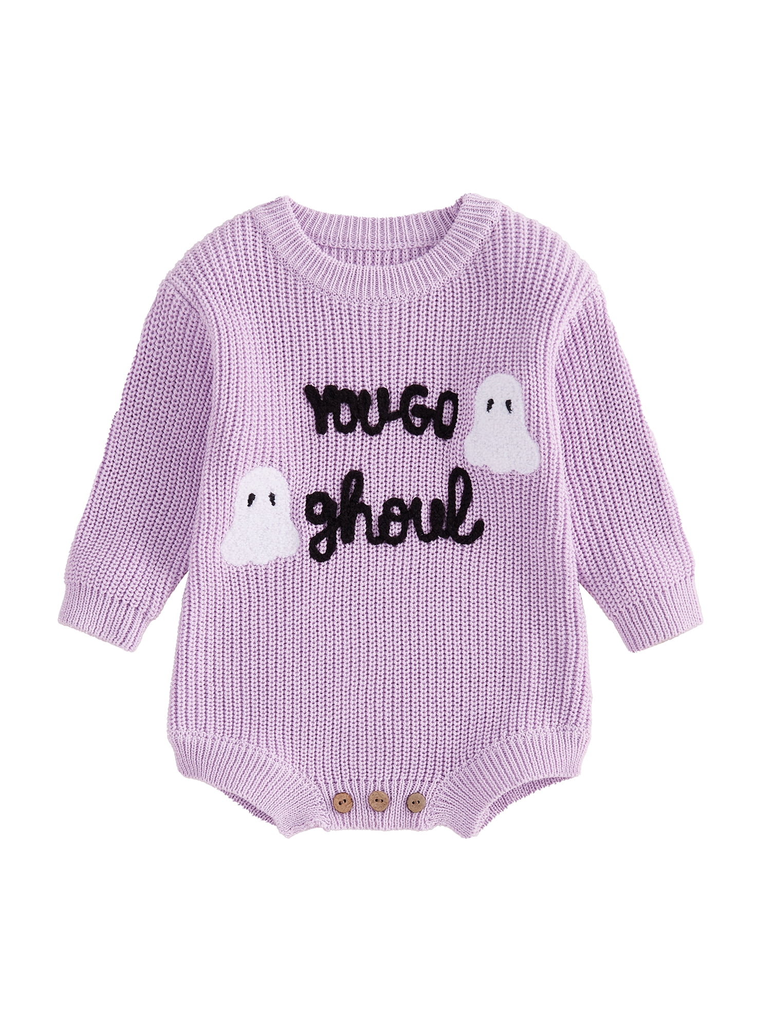 aturustex Infant Baby Girl Boy Halloween Sweater Romper 0 3M 6M 9M 12M Newborn Crew Neck Thick ...