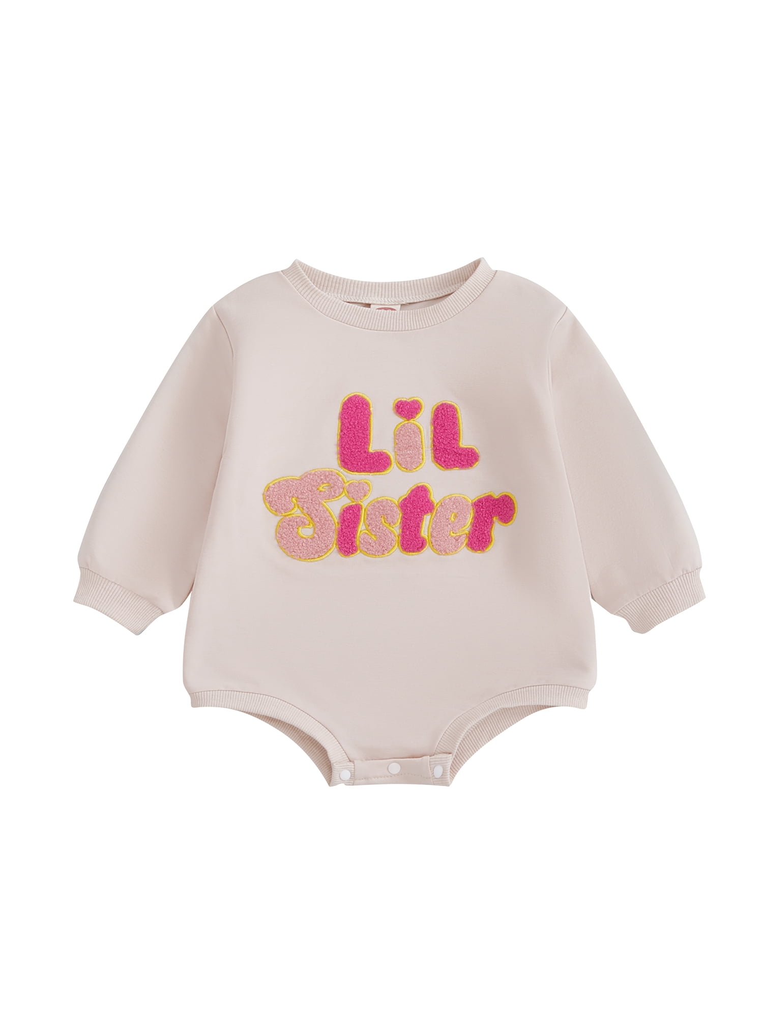 aturustex Infant Baby Girl Sweatshirt Romper 0 3M 6M 12M 18M Toddler Crew Neck Long Sleeve ...