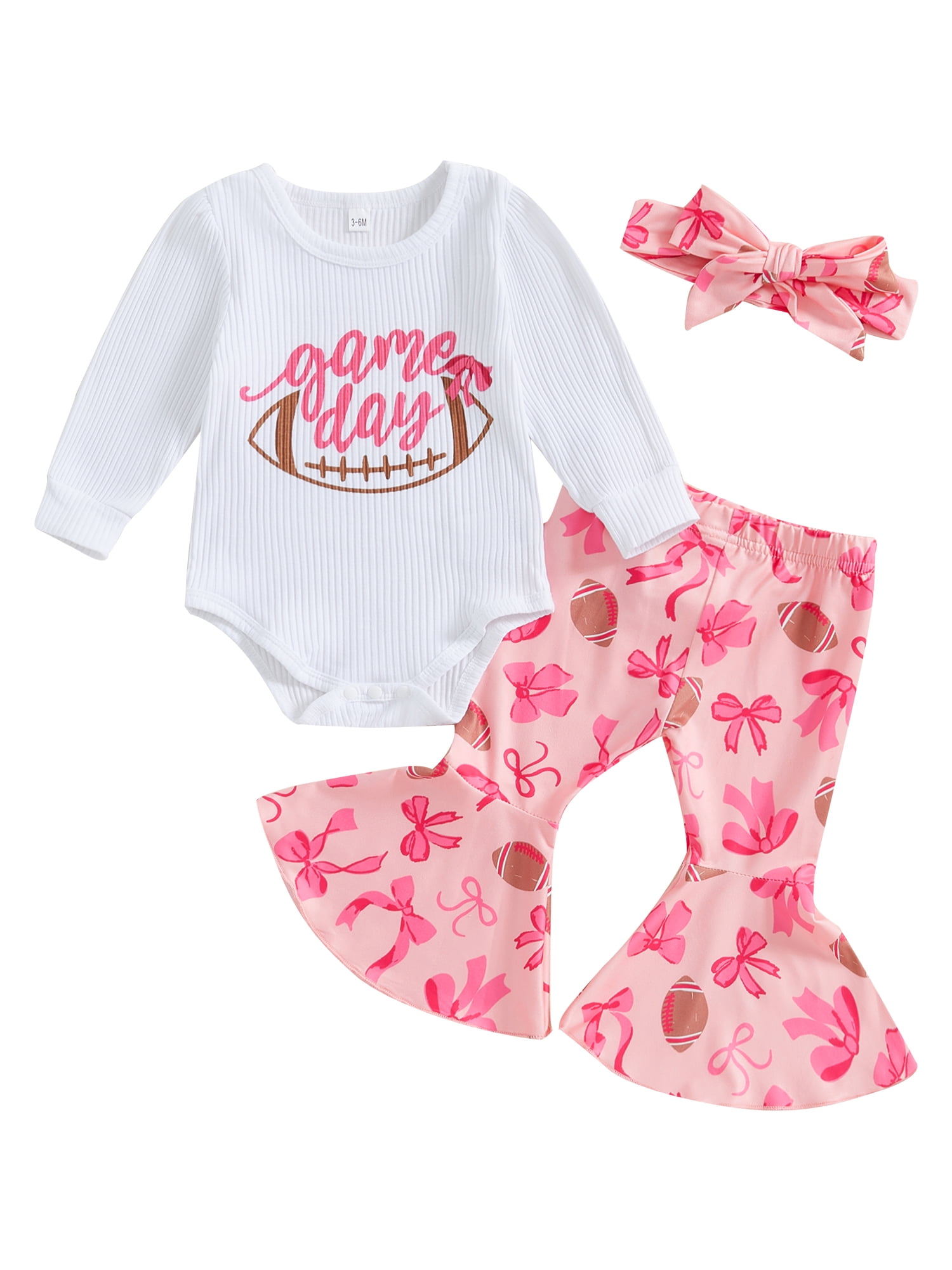 aturustex Infant Baby Girls 3pcs Casual Pants Outfits 0-18M Newborn ...