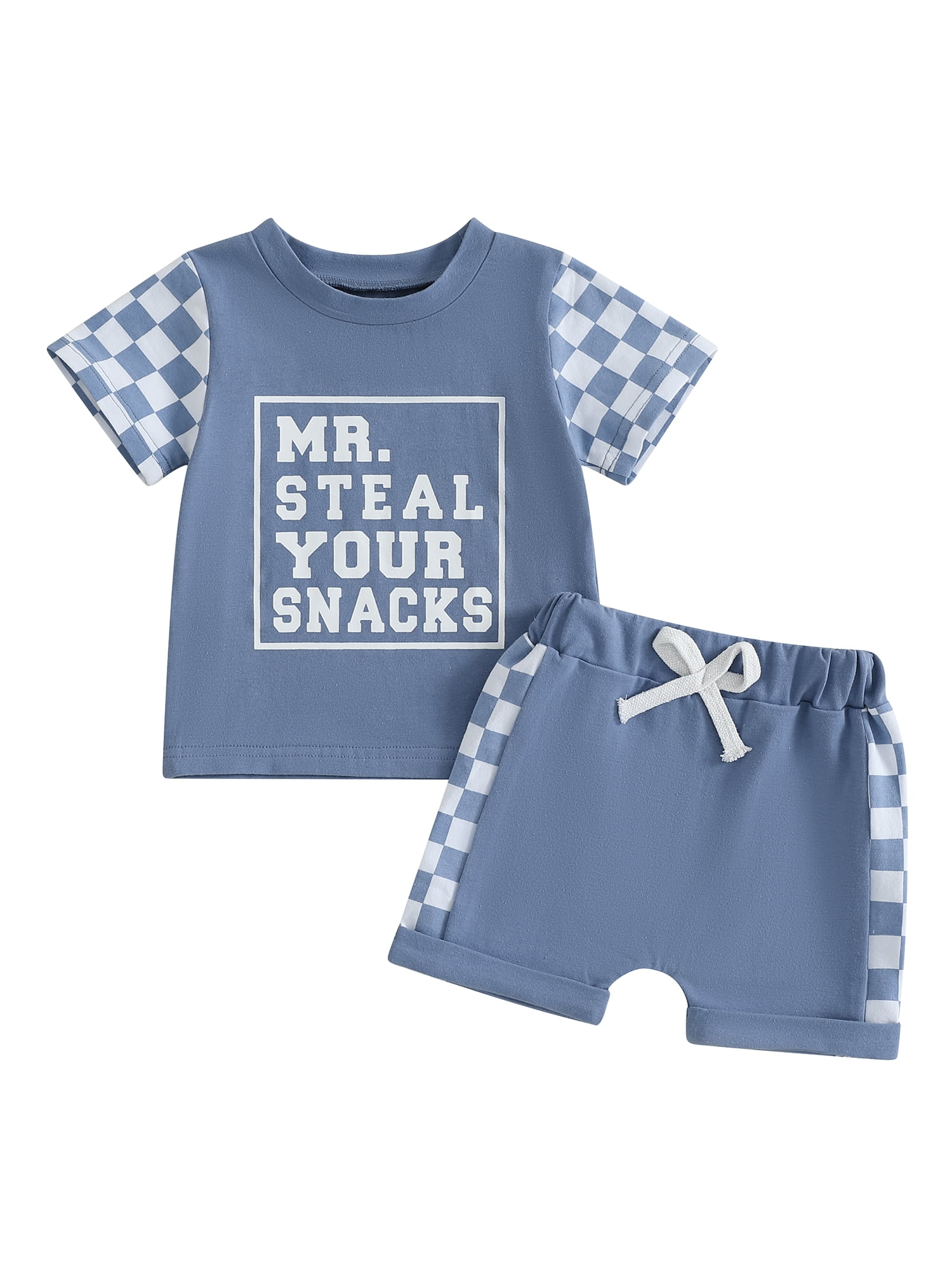 aturustex Little Boys 2pcs Casual Shorts Outfit 3M 6M 12M 18M 2T 3T Toddler Baby Short Sleeve T ...