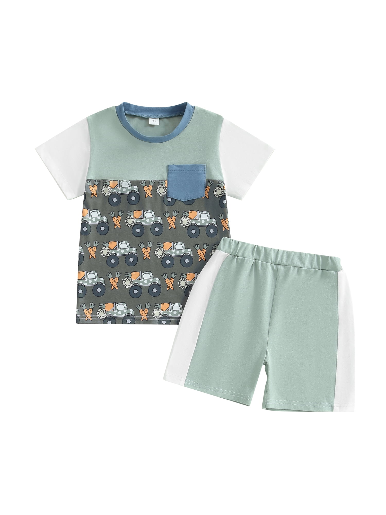 aturustex Little Boys 2pcs Easter Shorts Outfits 3T-6T Toddler Baby ...