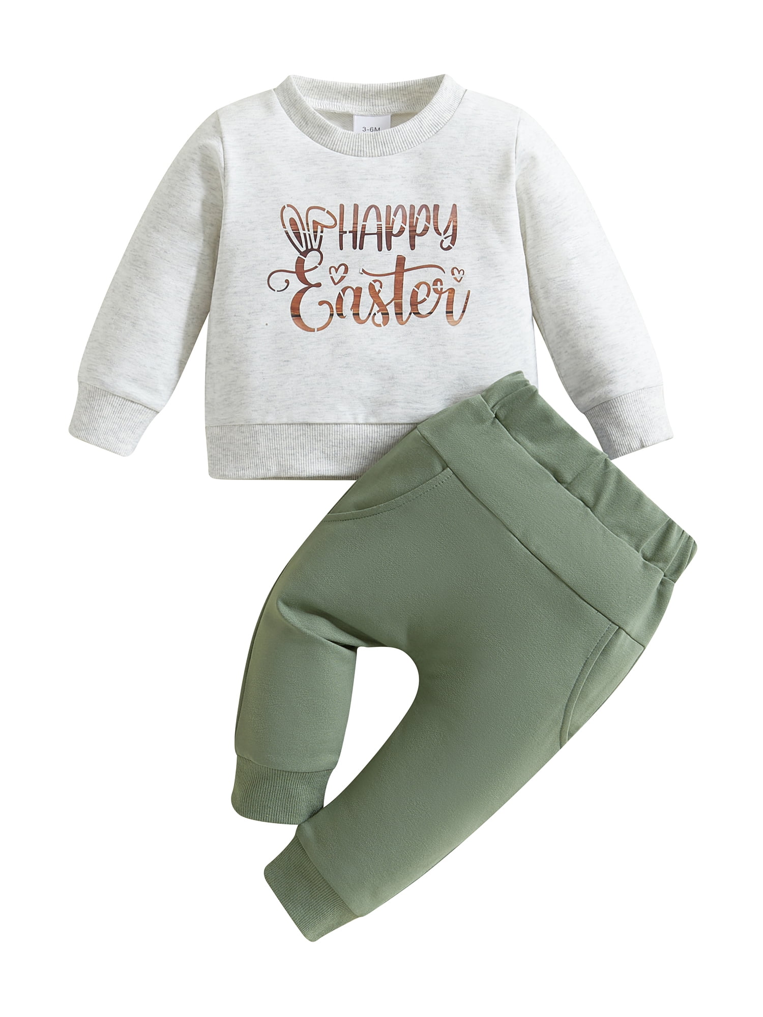 aturustex Little Boys Girls Easter Tracksuits Outfits 3M 6M 12M 18M 2T 3T Toddler Baby Long ...