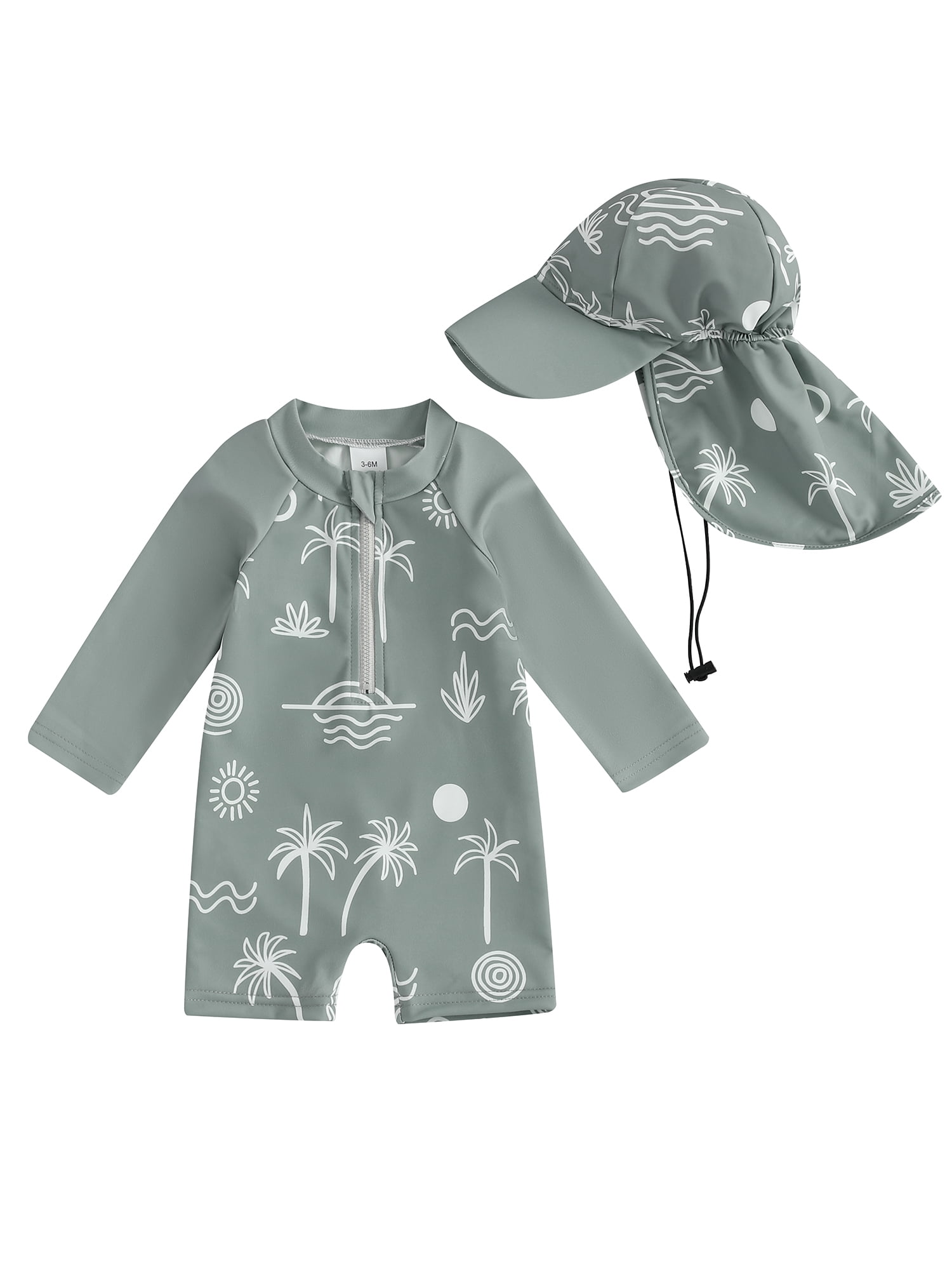 aturustex Little Boys Rash Guard Swimsuit Rompers Outfits Toddler ...