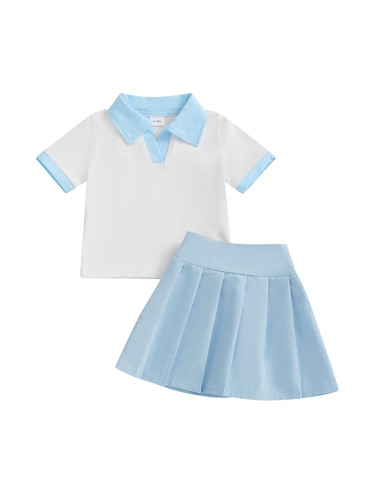 aturustex Little Girls 2Pcs Casual Skirts Outfits 6M 12M 18M 2T 3T 4T Toddler Baby Short Sleeve ...