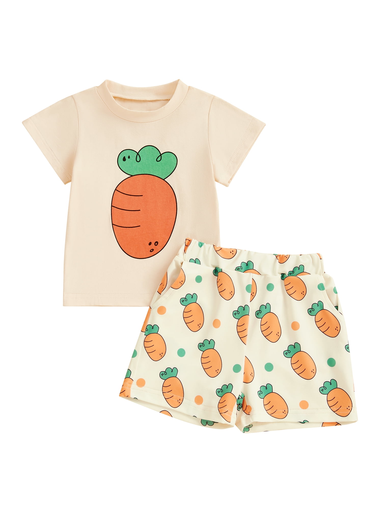 aturustex Little Girls 2Pcs Easter Shorts Outfits 0 6M 12M 18M 2T 3T Toddler Baby Short Sleeve T ...