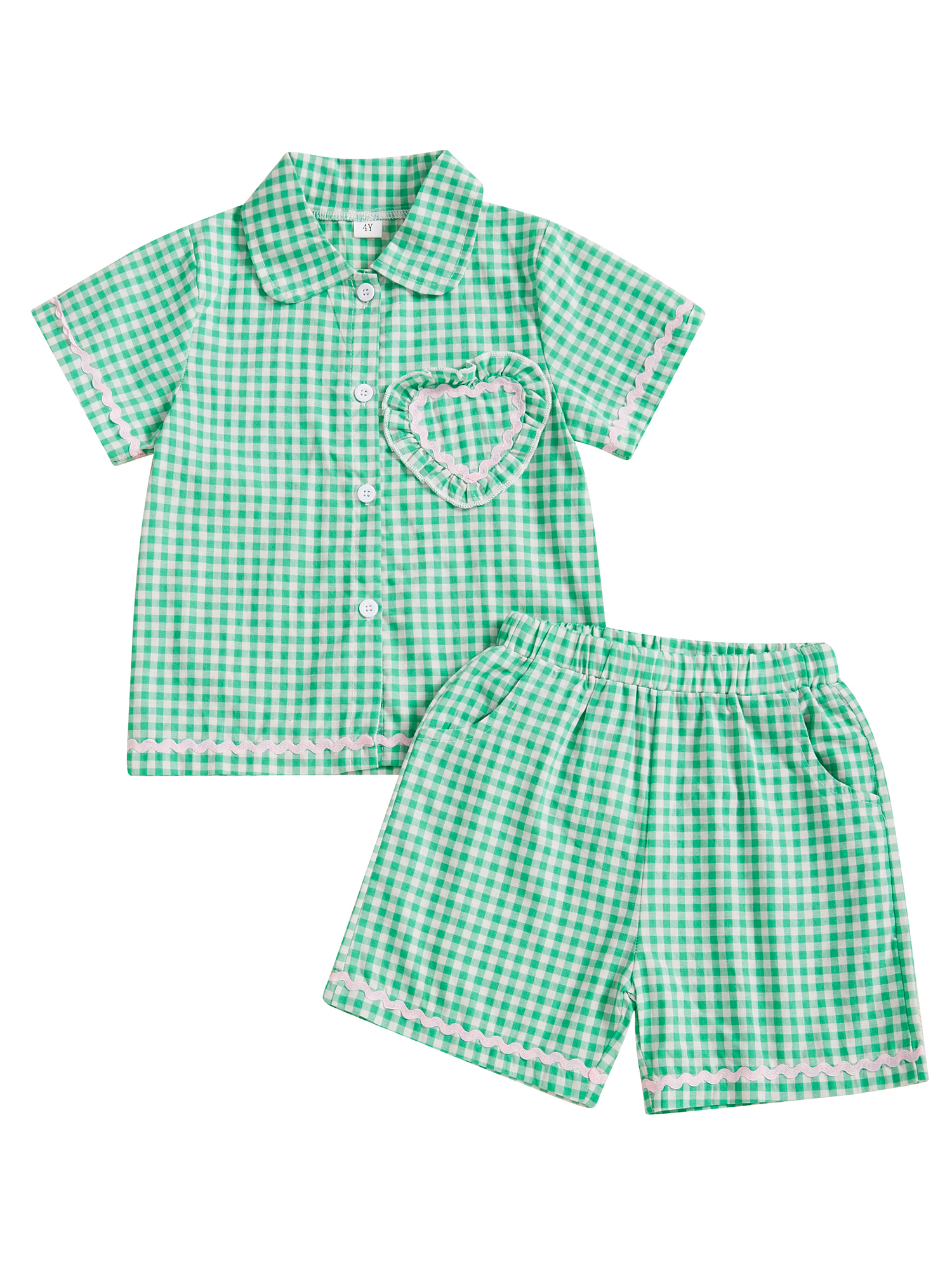 aturustex Little Girls 2pcs Babydoll Shorts Outfits 2T-6T Toddler Baby ...