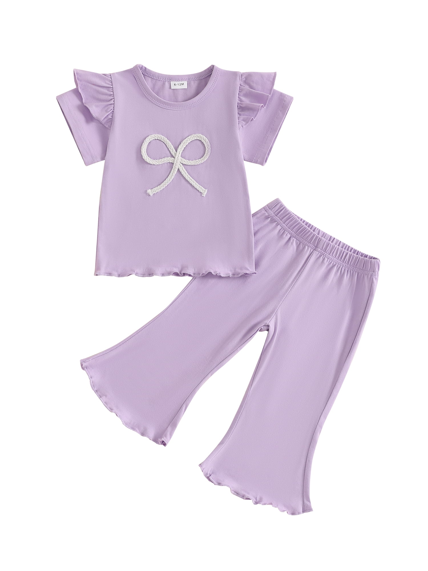 aturustex Little Girls 2pcs Casual Pants Outfits 0 6M 12M 18M 2T 3T Toddler Baby Short Sleeve T ...