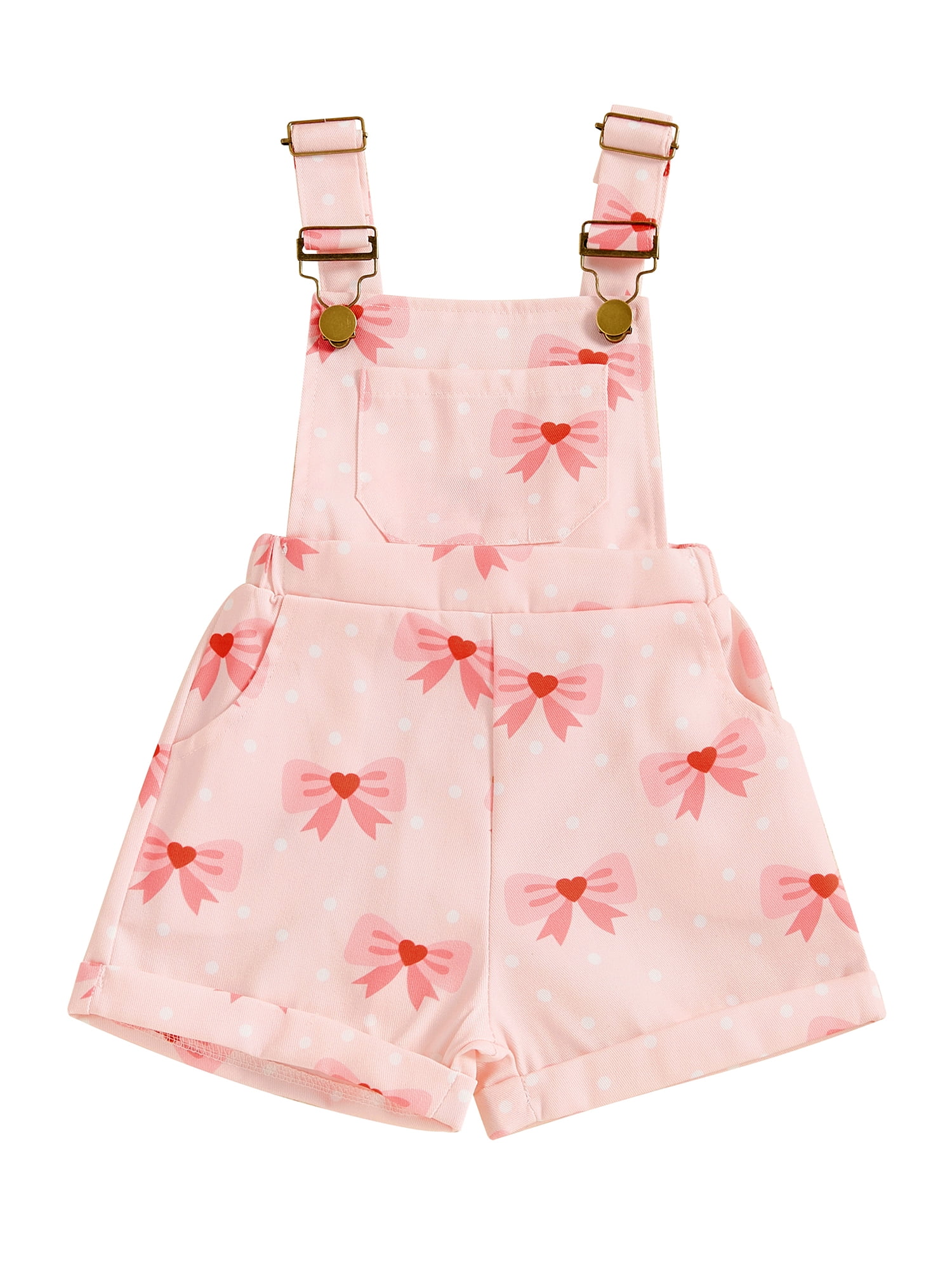 aturustex Little Girls Casual Suspender Shorts 6M 12M 18M 2T 3T 4T 5T 6T Toddler Duck/Bunny/Bow ...