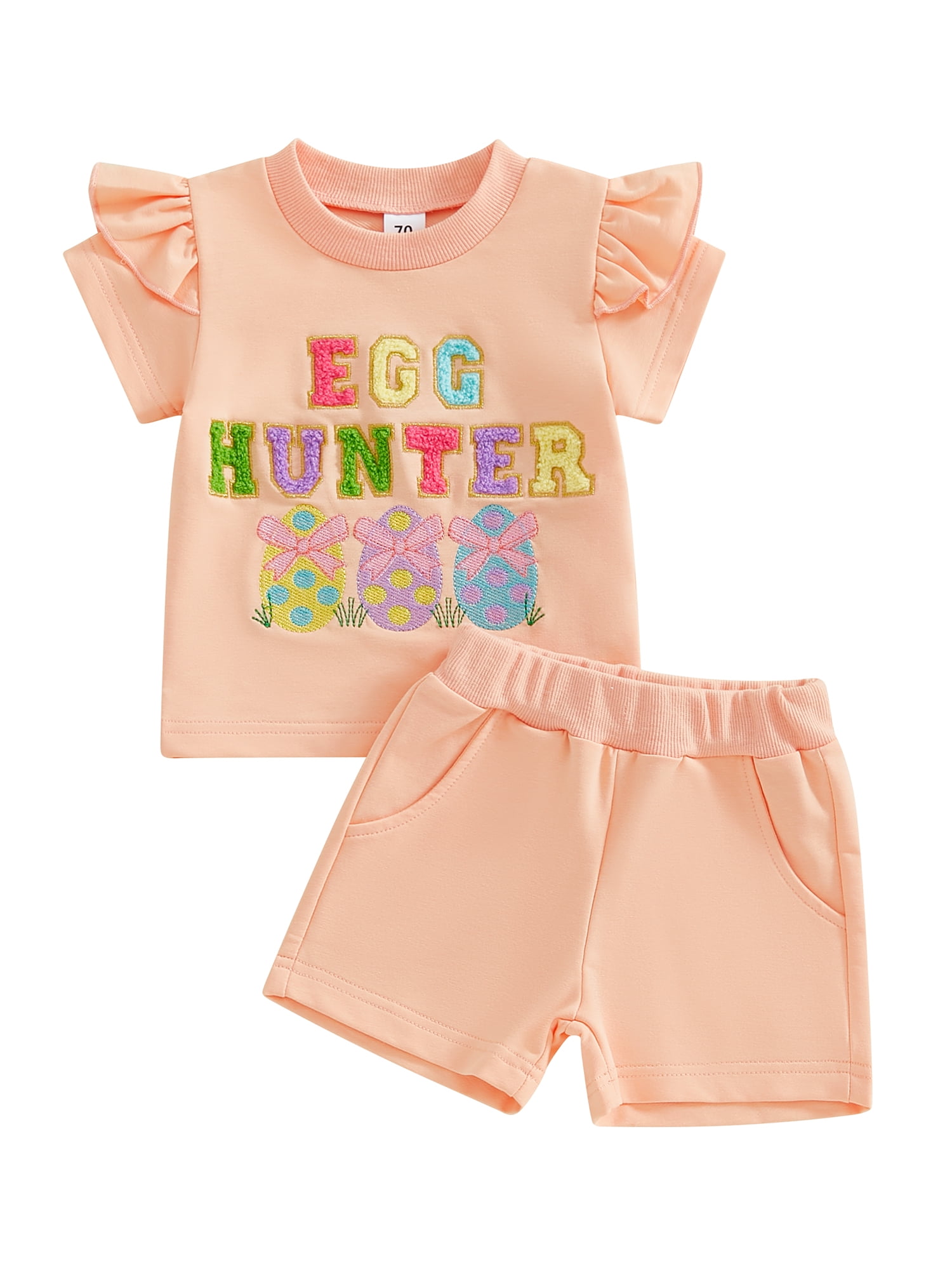 aturustex Little Girls Easter 2pcs Shorts Outfits 0 6M 12M 18M 2T 3T 4T 5T Toddler Baby Short ...