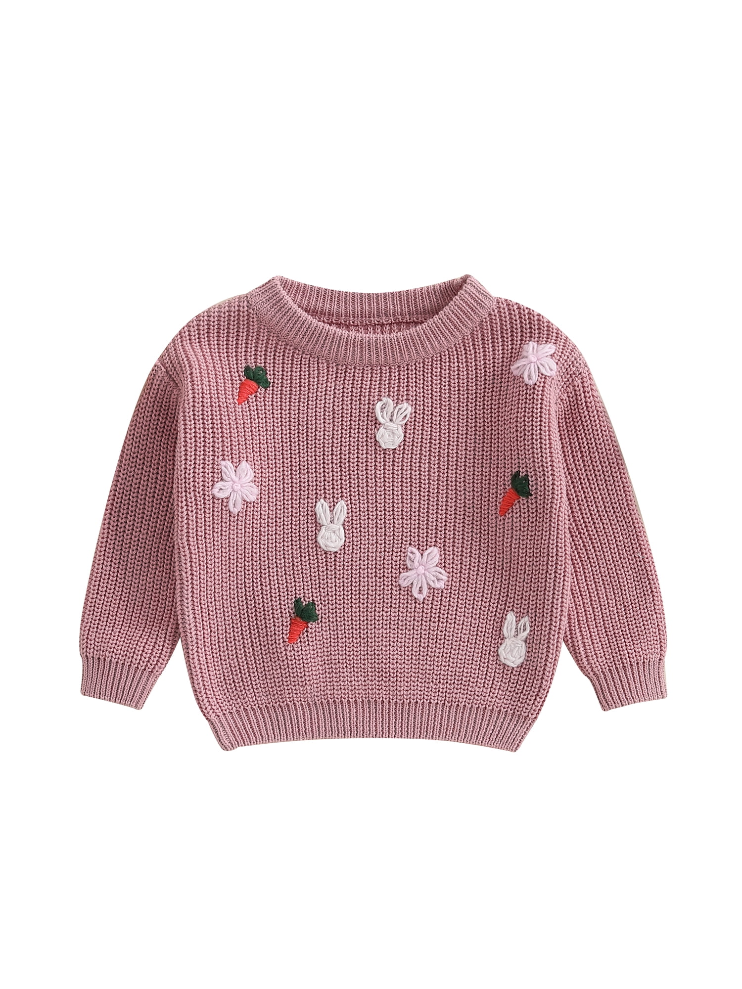 aturustex Little Girls Easter Knit Sweaters 3M-4T Toddler Baby Long ...