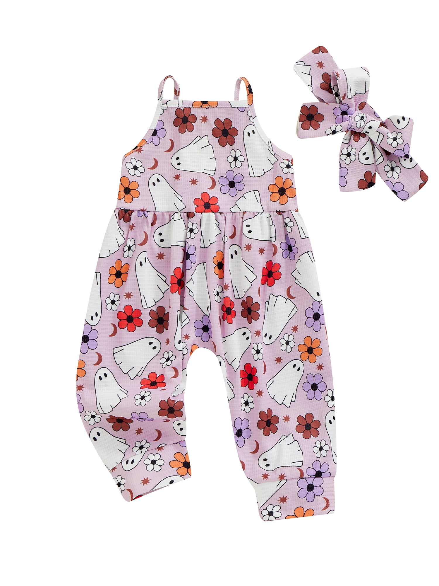 aturustex Little Girls Halloween One piece Jumpsuit 12M 2T 3T 4T 5T 6T Toddler Spaghetti Straps ...