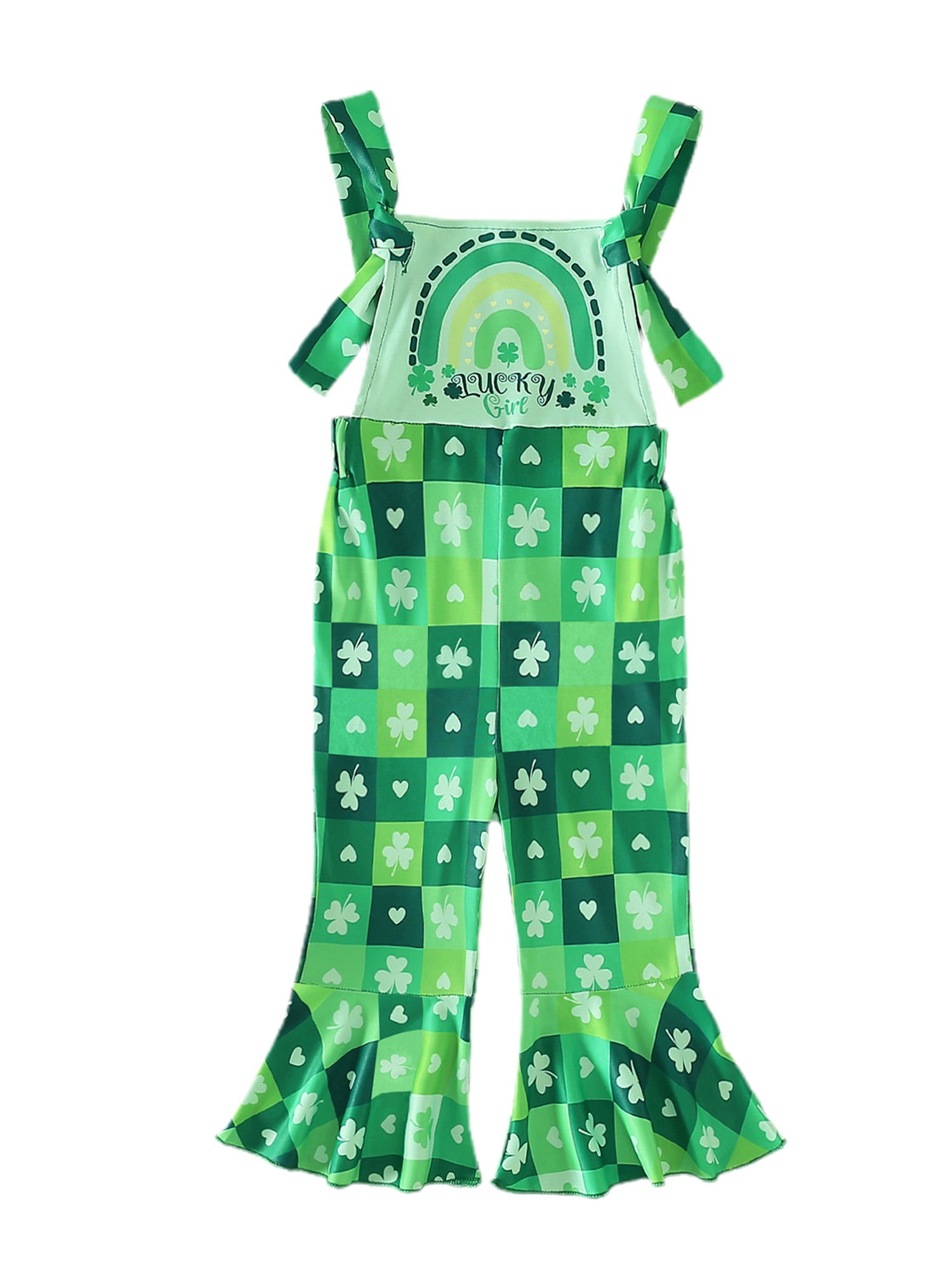 aturustex Little Girls Irish Overalls Flare Pants 6M 12M 18M 2T 3T 4T ...